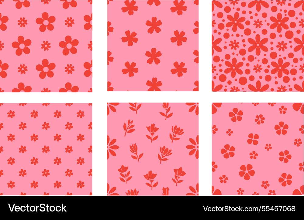 Flower patterns Royalty Free Vector Image - VectorStock