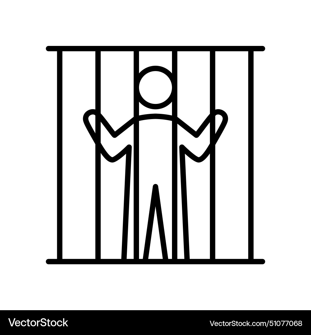 Prisoner icon - law and justice Royalty Free Vector Image