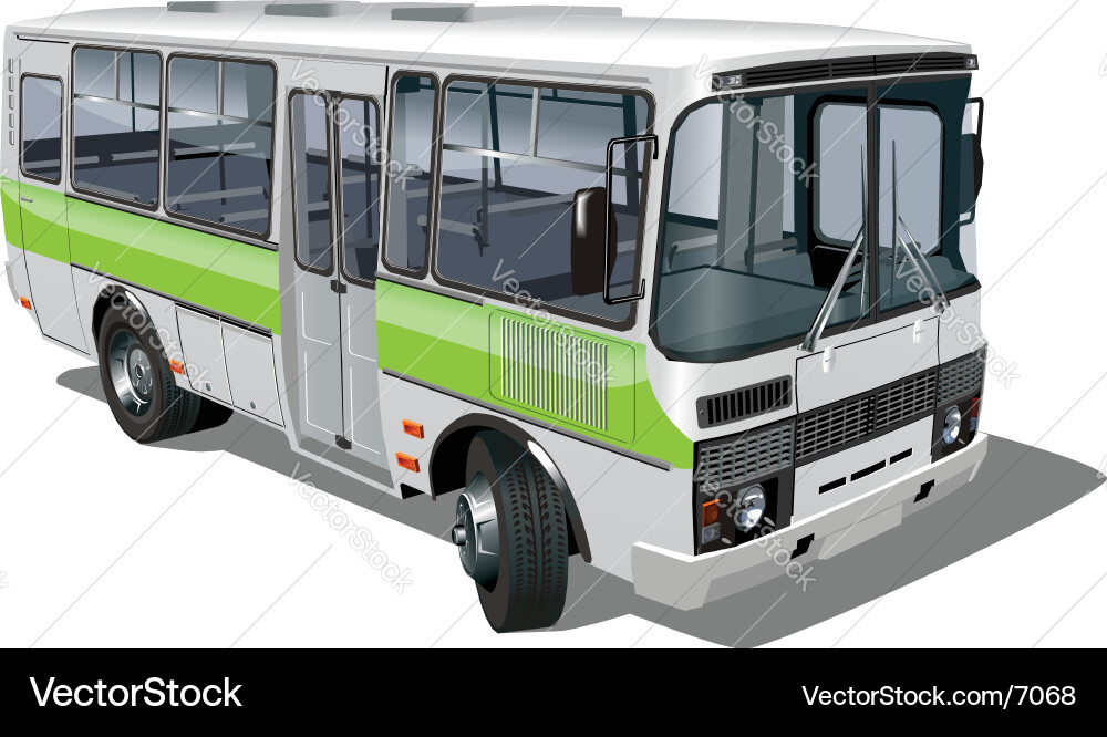 Urban suburban mini-bus Royalty Free Vector Image