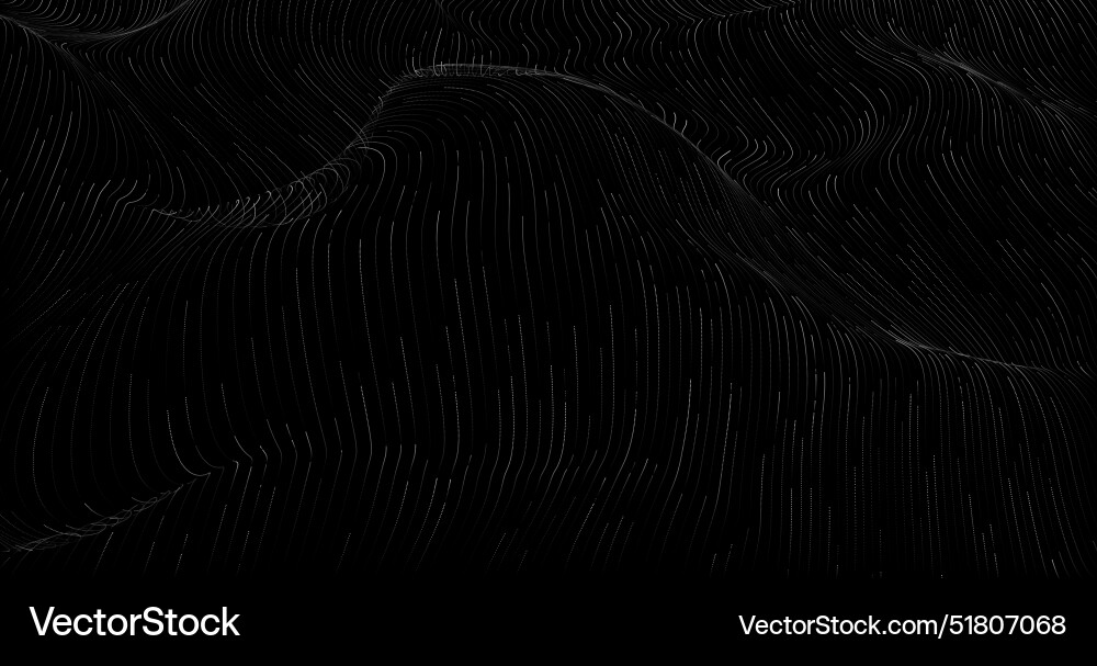 Wave pattern 3d glowing abstract digital Vector Image