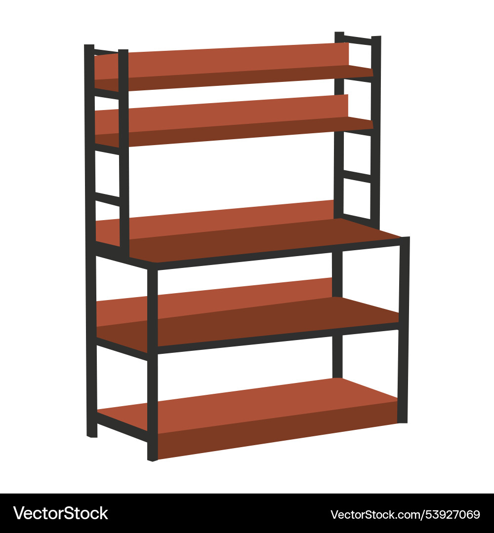 A steel shelf rack Royalty Free Vector Image - VectorStock