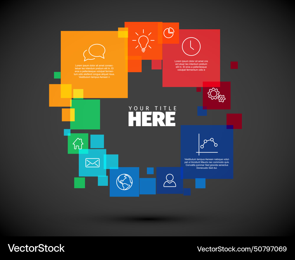 Circle cycle diagram infographic template Vector Image
