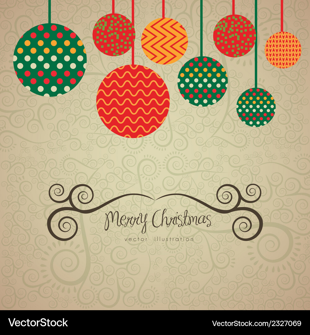 Colorful Christmas Ornaments with Dots Royalty Free Vector
