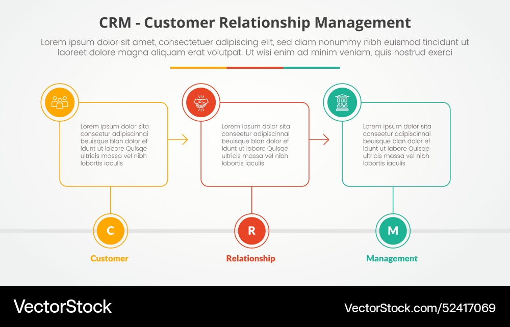 Crm customer relationship management infographic Vector Image