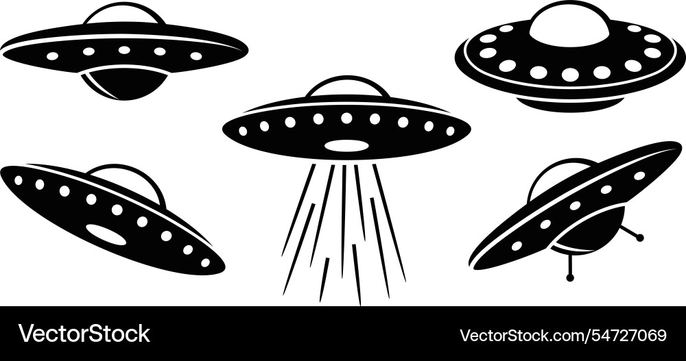 Flying saucer Royalty Free Vector Image - VectorStock