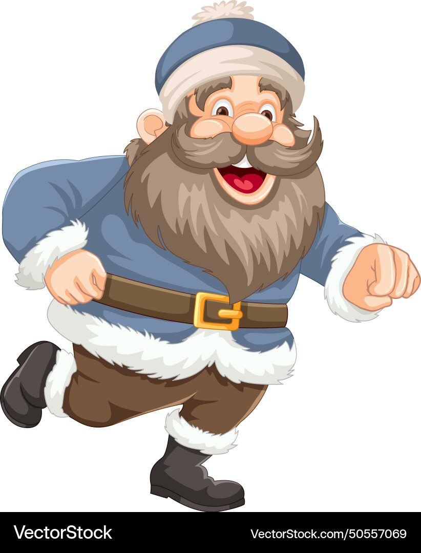 Happy gnome character walking with a smile Vector Image