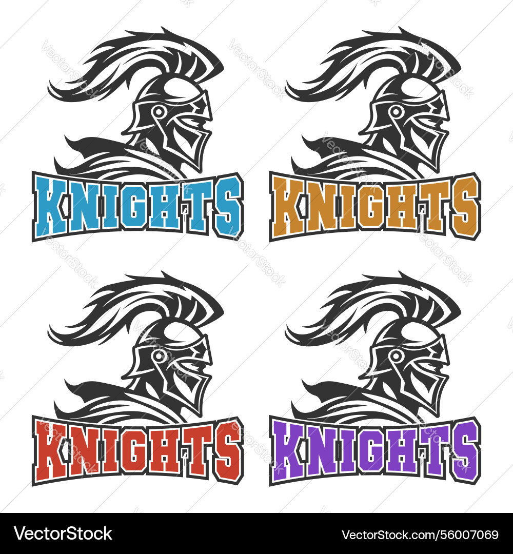 Knights clip art design mascot Royalty Free Vector Image