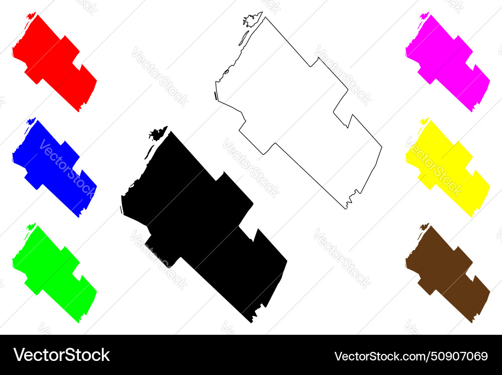 Longueuil city canada quebec province map Vector Image