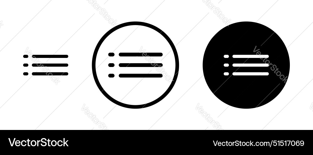 Menu icon Royalty Free Vector Image - VectorStock