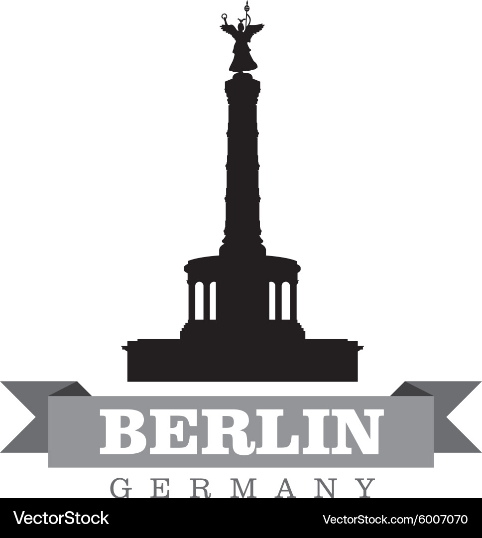Berlin germany city symbol Royalty Free Vector Image