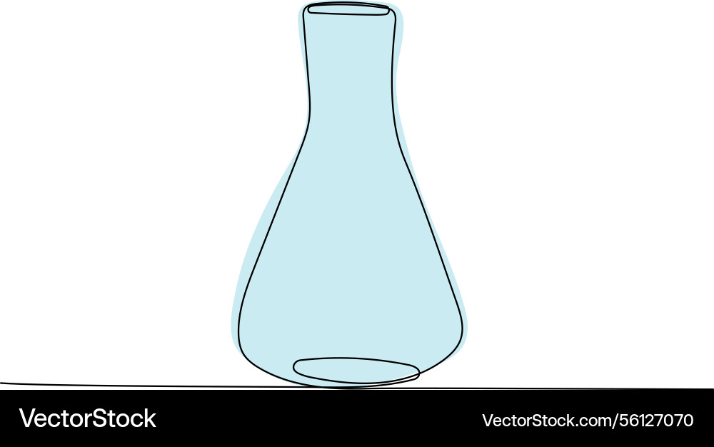 Chemical beaker volumetric flask Royalty Free Vector Image