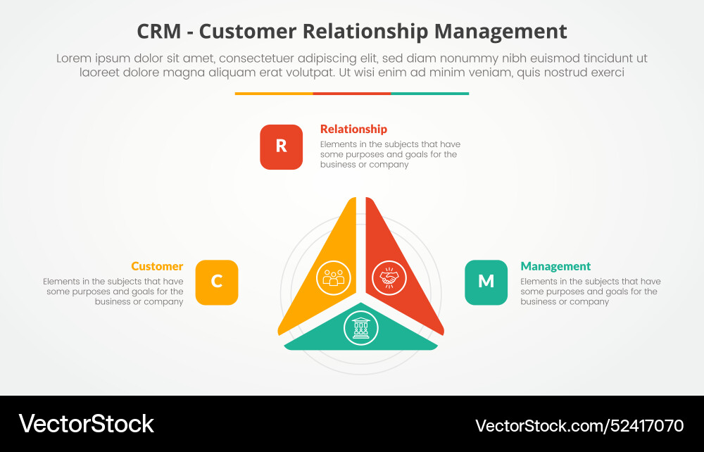 Crm customer relationship management infographic Vector Image
