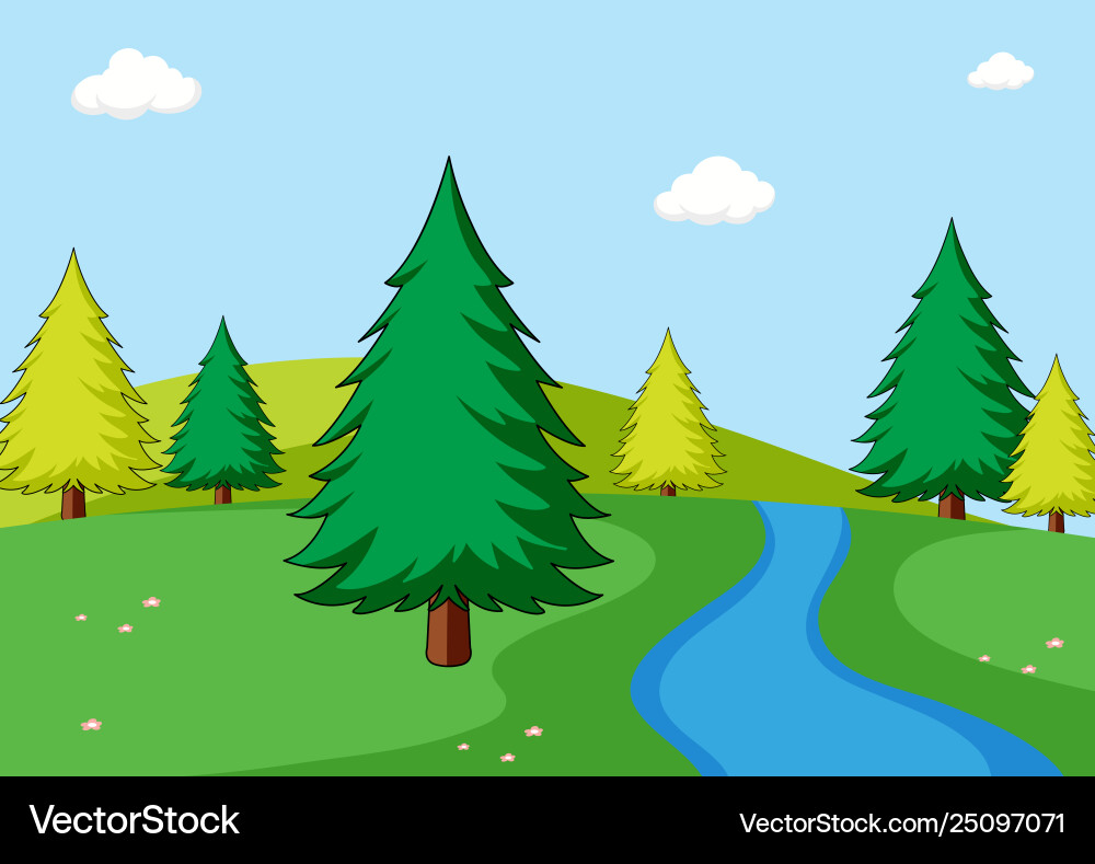 A simple nature scene Royalty Free Vector Image