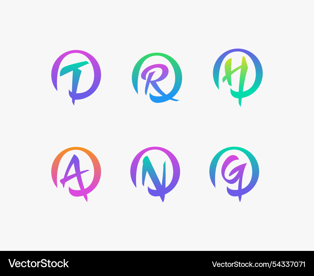 Alphabet logo simple collection alphabet logo set Vector Image