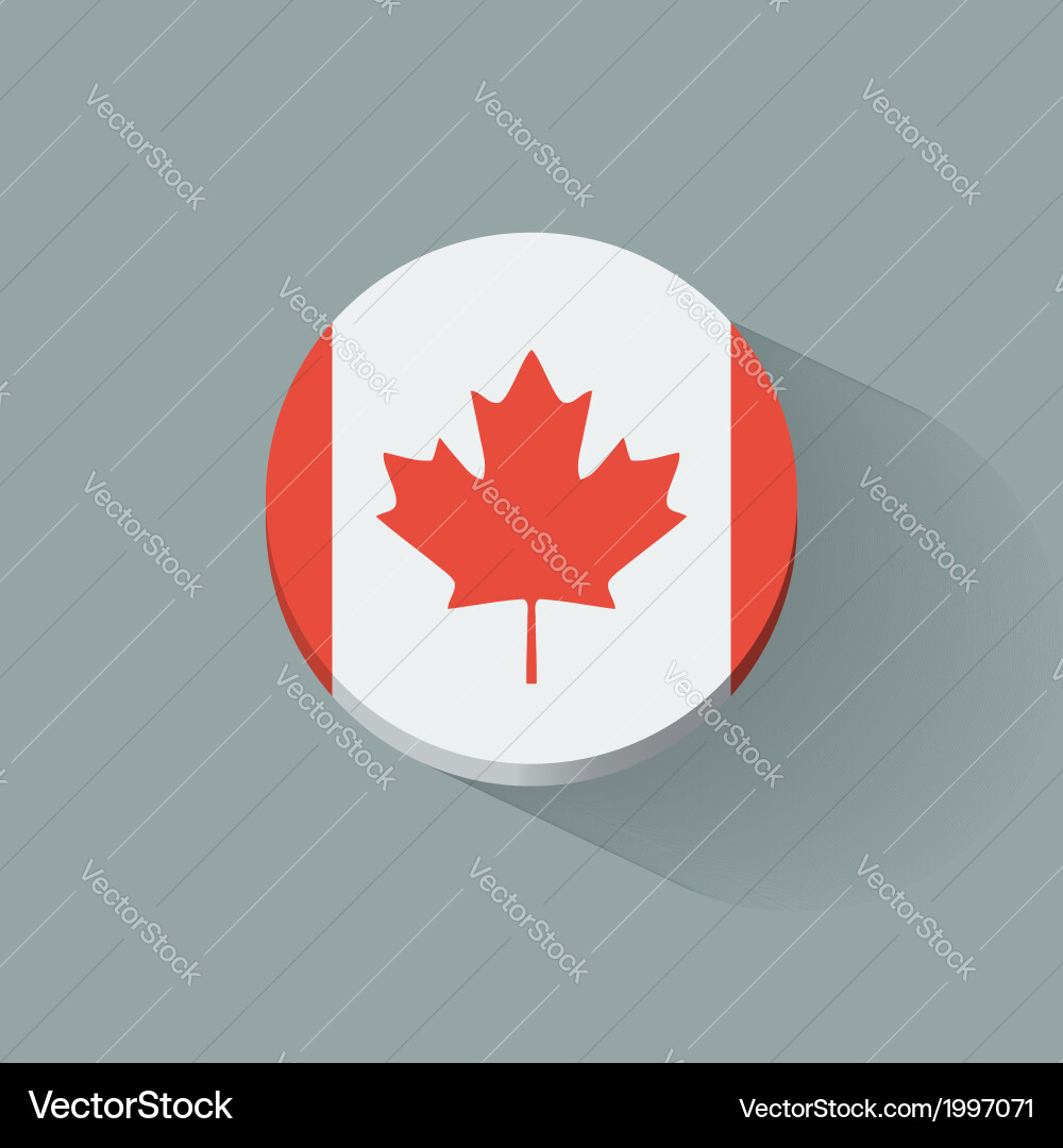 Canada Flag Icon Royalty Free Vector Image - VectorStock