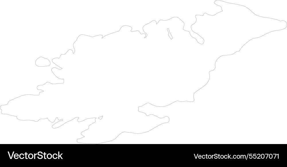 Donegal ireland outline map Royalty Free Vector Image