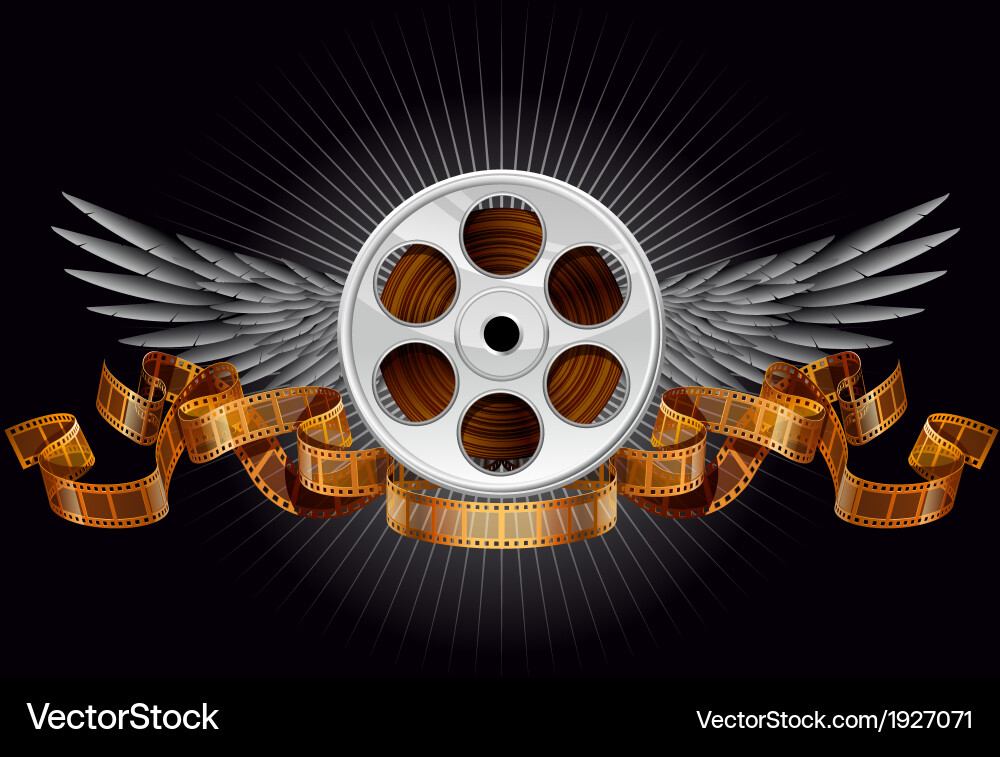 Film reel Royalty Free Vector Image - VectorStock