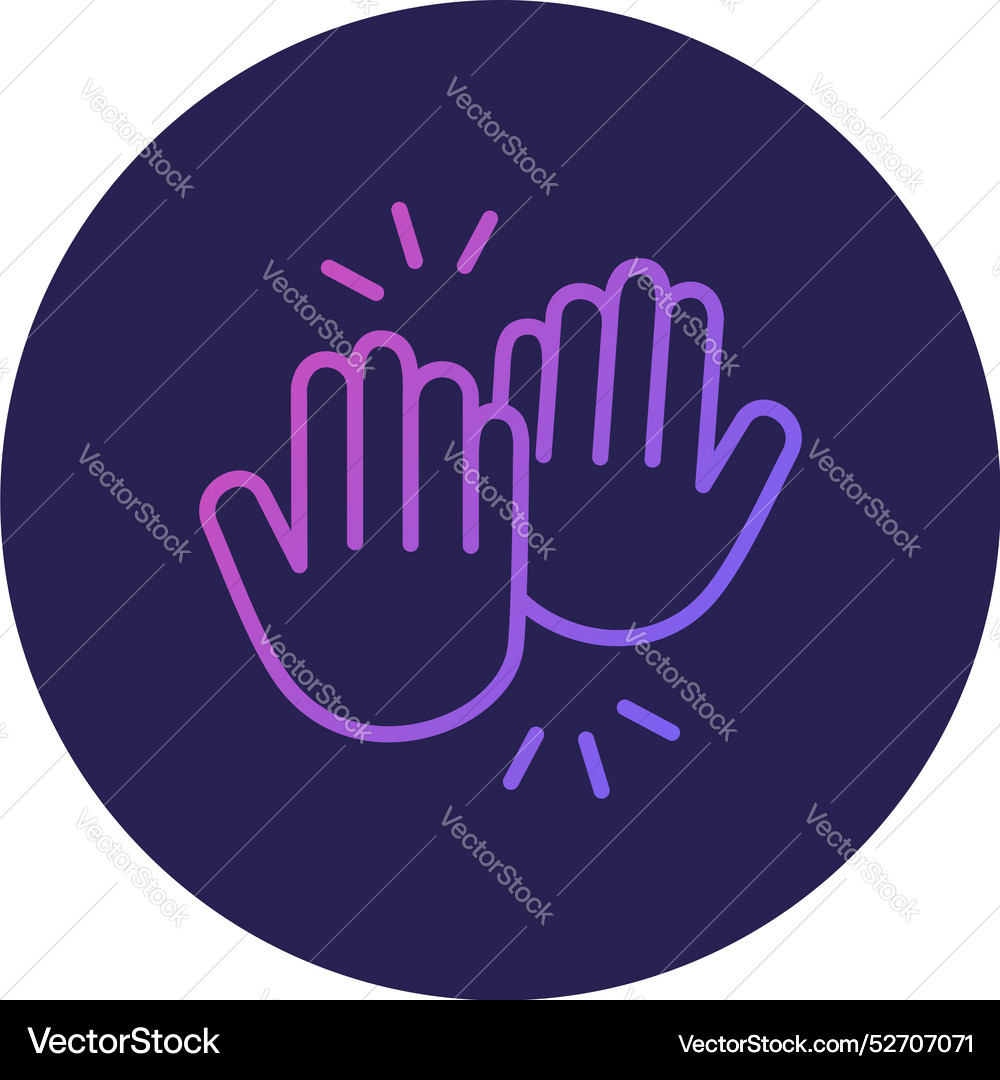High Five Gesture Icon Royalty Free Vector Image