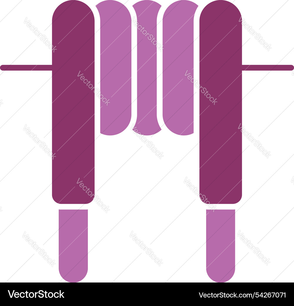Inductor glyph two colour icon Royalty Free Vector Image