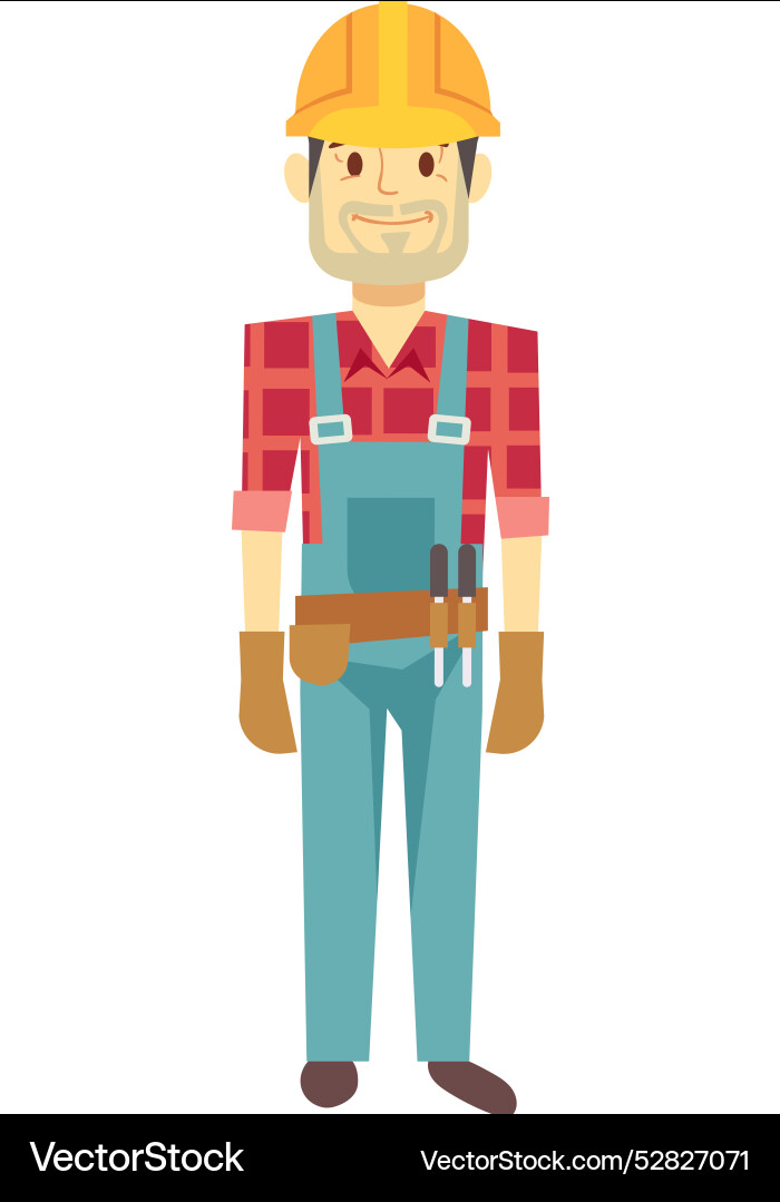 Repairman character professional contractor Vector Image