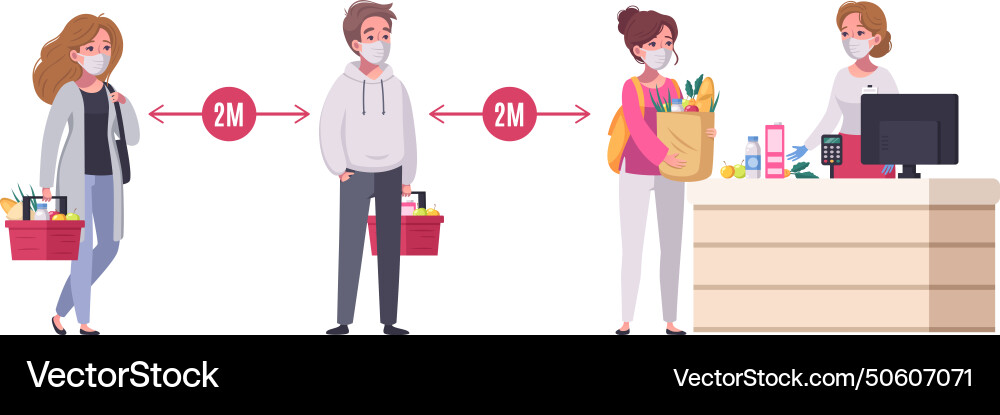 Social distance Royalty Free Vector Image - VectorStock