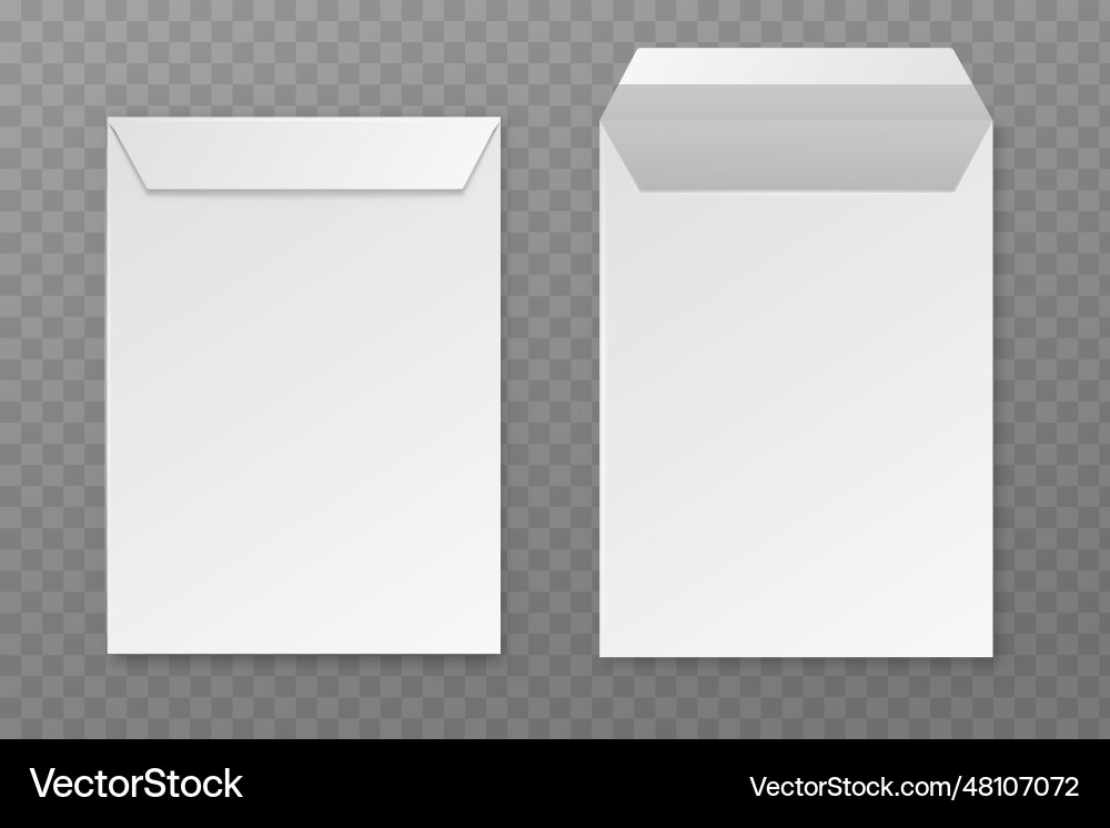 Blank Envelopes - A4 Set Royalty Free Vector Image