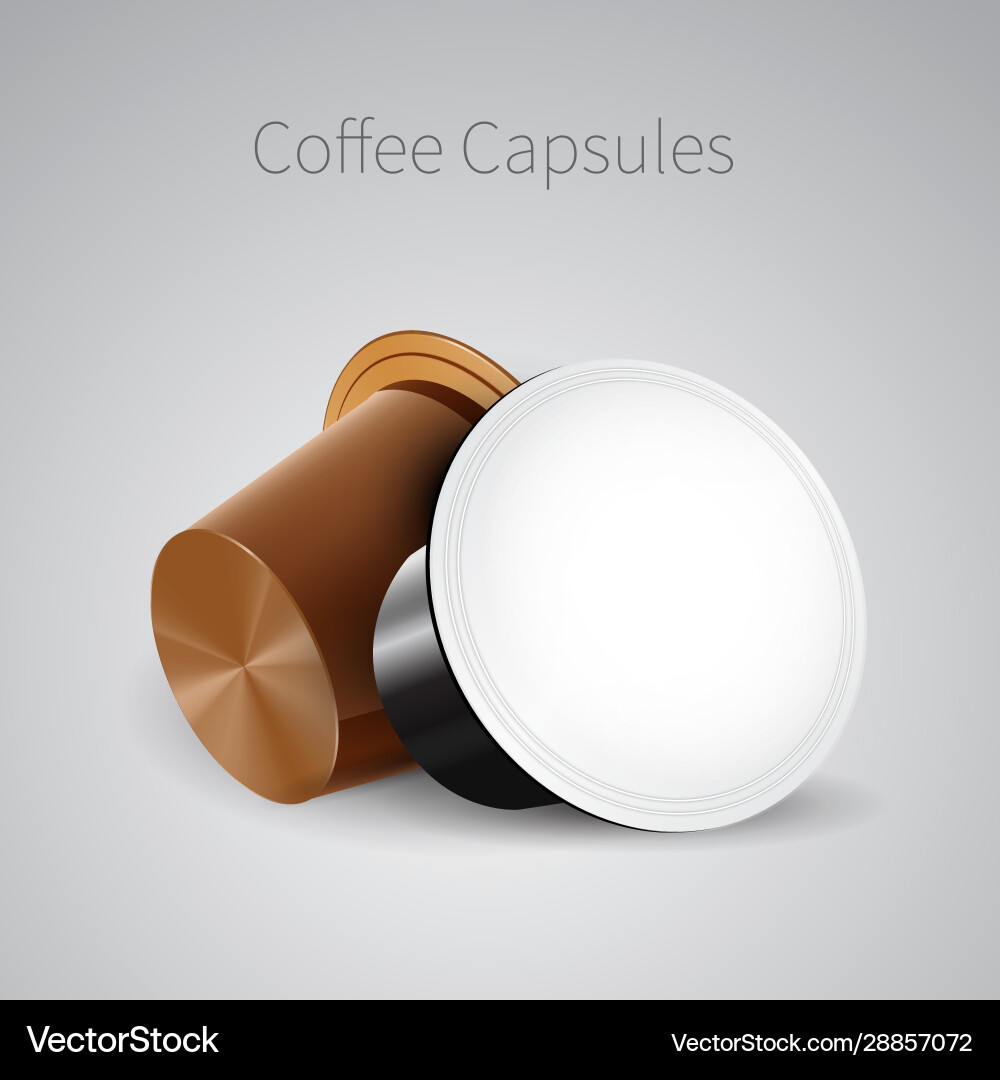 Coffee in capsules for espresso machine Royalty Free Vector