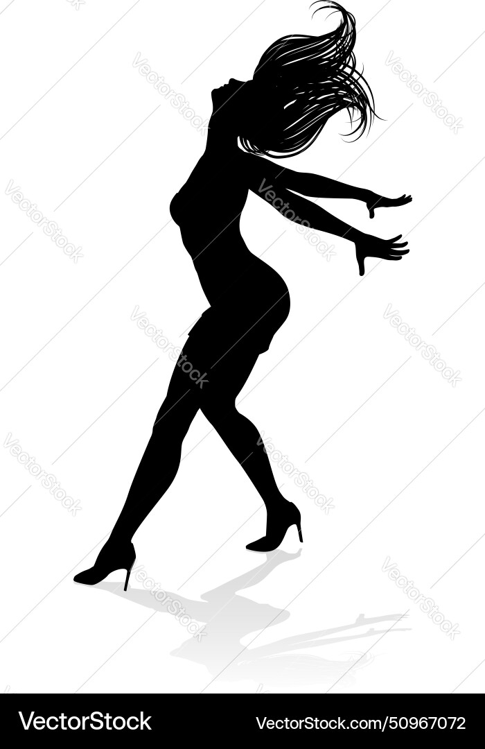Dance dancer silhouette Royalty Free Vector Image