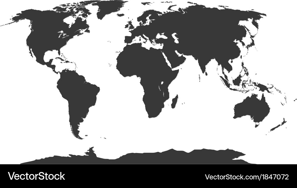 Earth map Royalty Free Vector Image - VectorStock