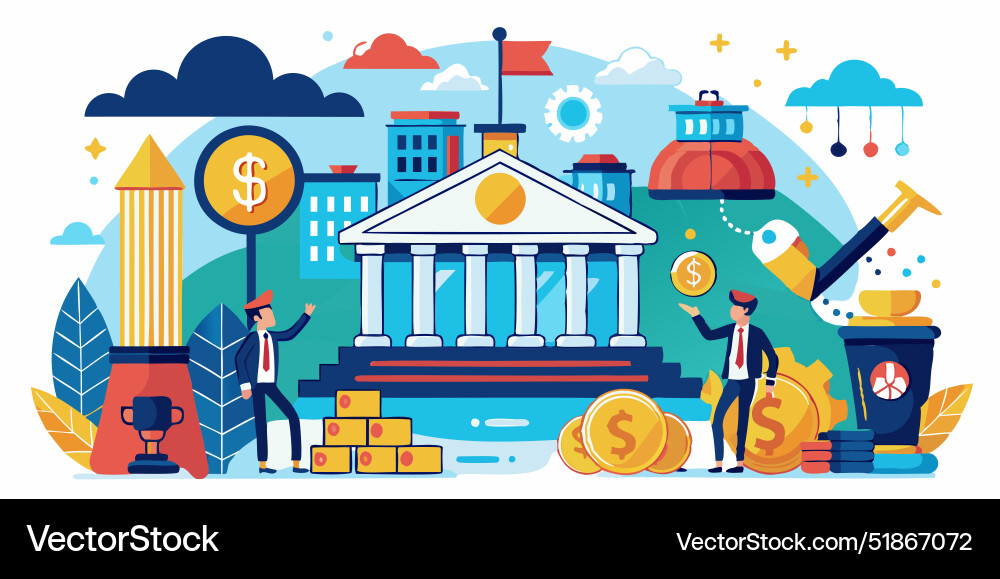 Financial liquidity economic stimulus Royalty Free Vector