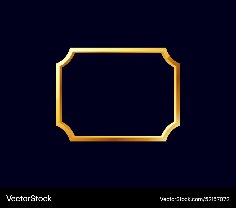 Golden medieval frame Royalty Free Vector Image