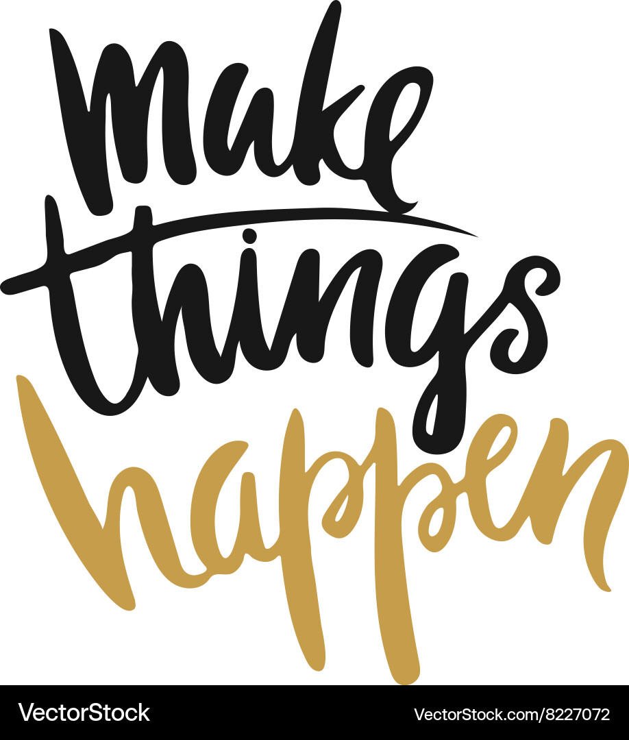 Hand drawn lettering poster Royalty Free Vector Image