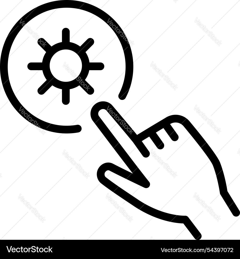 Home heating icon hvac system linear sign simple Vector Image