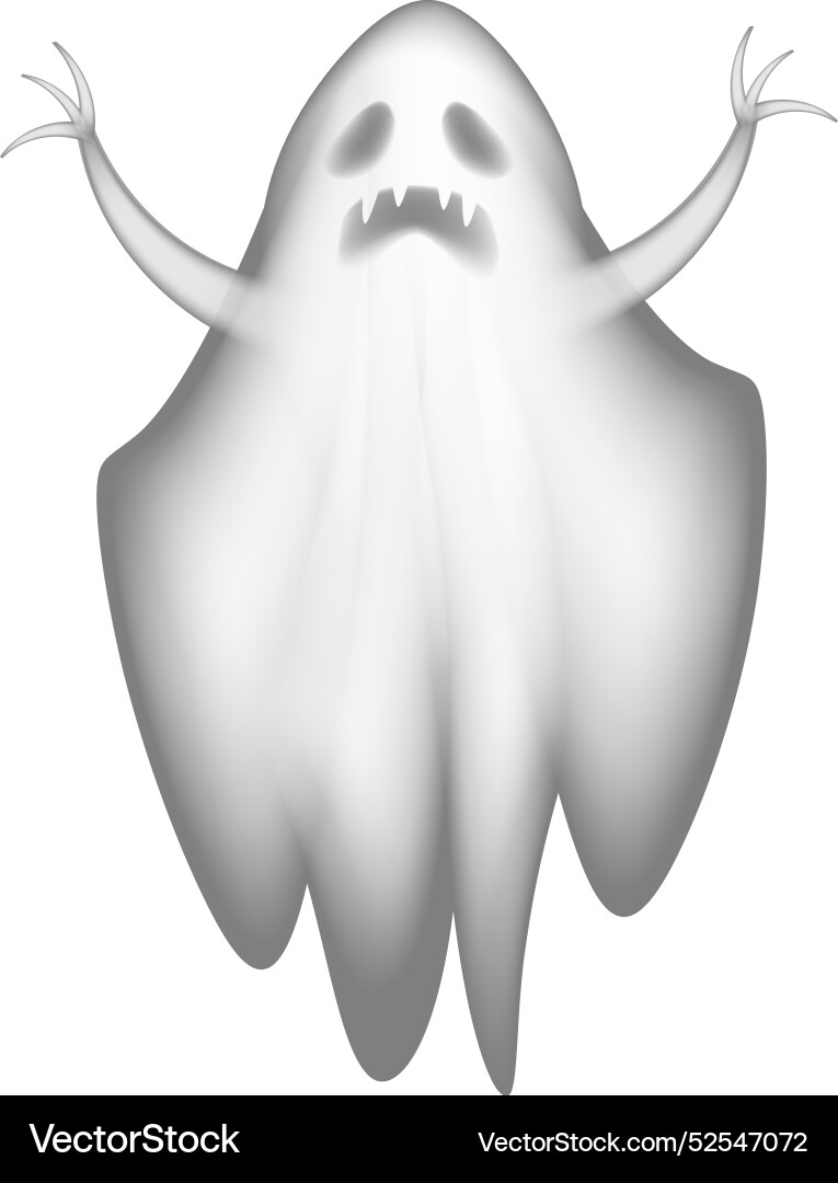 Horror phantom character translucent evil spirit Vector Image