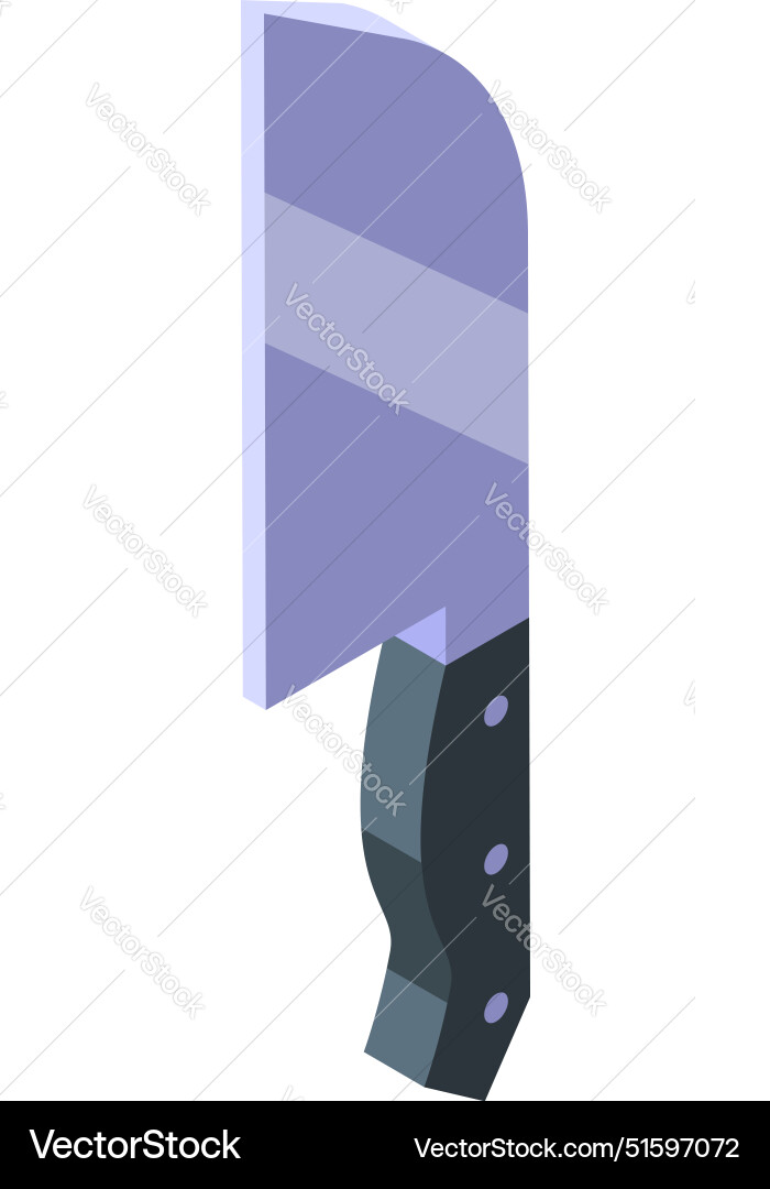 Large sharp meat cleaver knife pointing up Vector Image