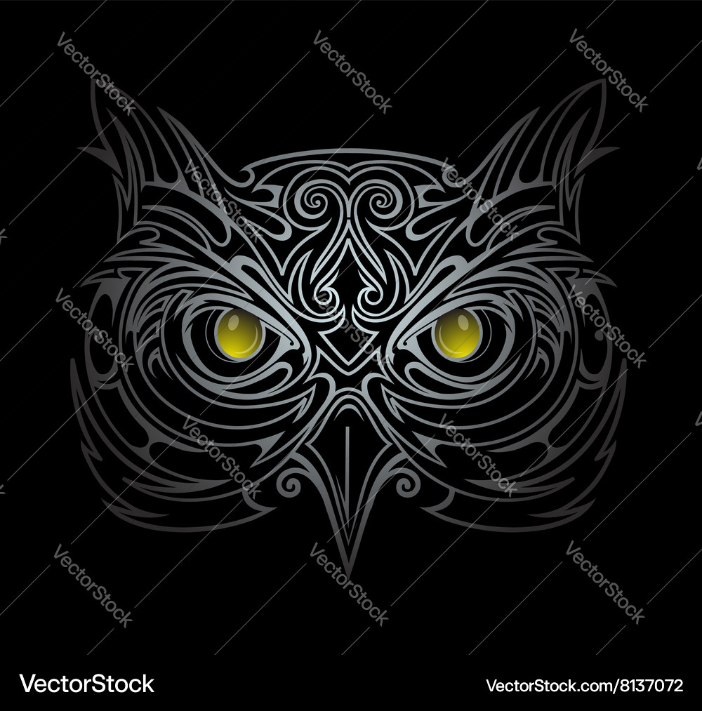 Owl head Royalty Free Vector Image - VectorStock