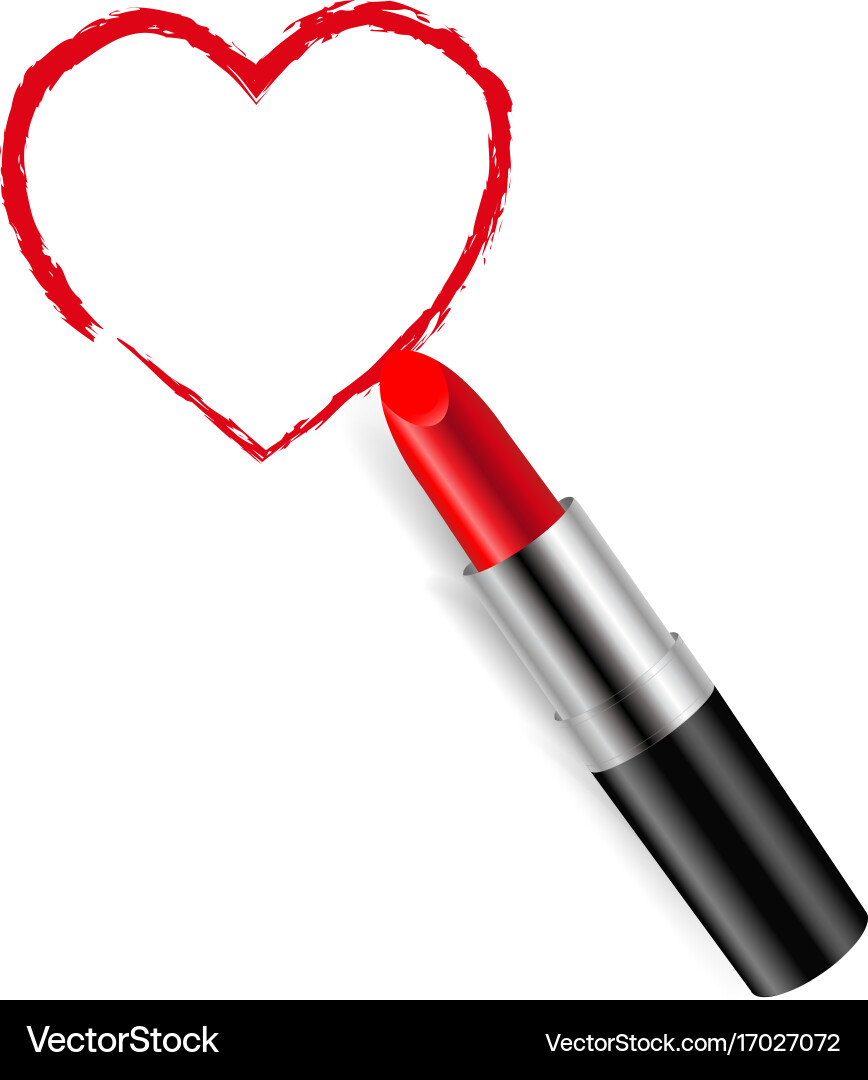 Red lipstick Royalty Free Vector Image - VectorStock