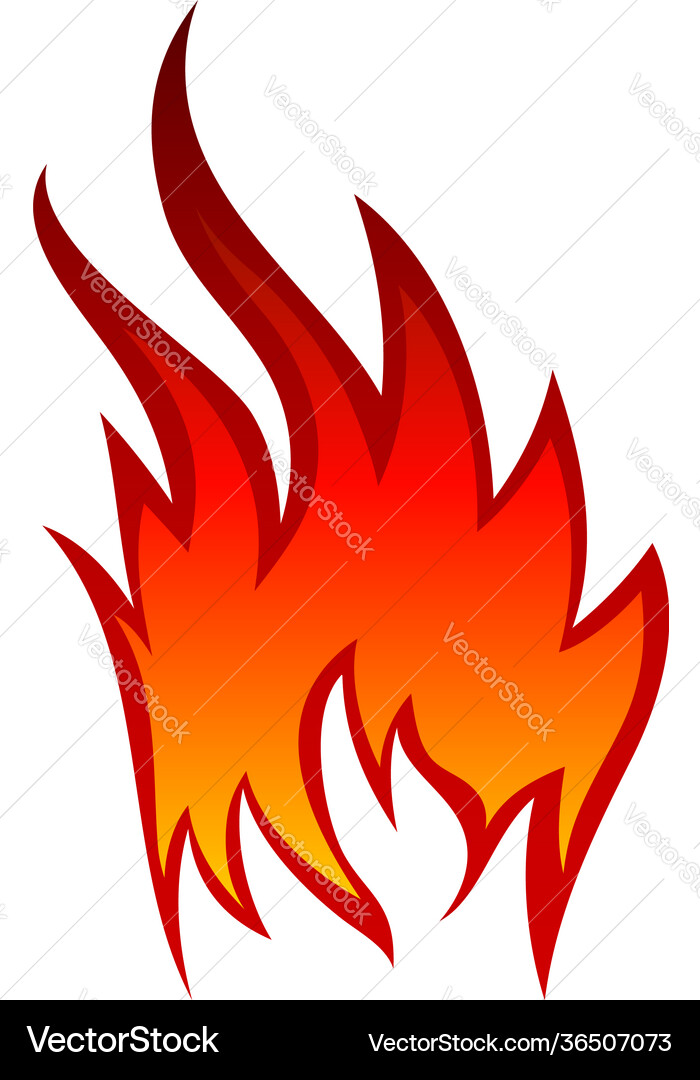 Fire flame element Royalty Free Vector Image - VectorStock