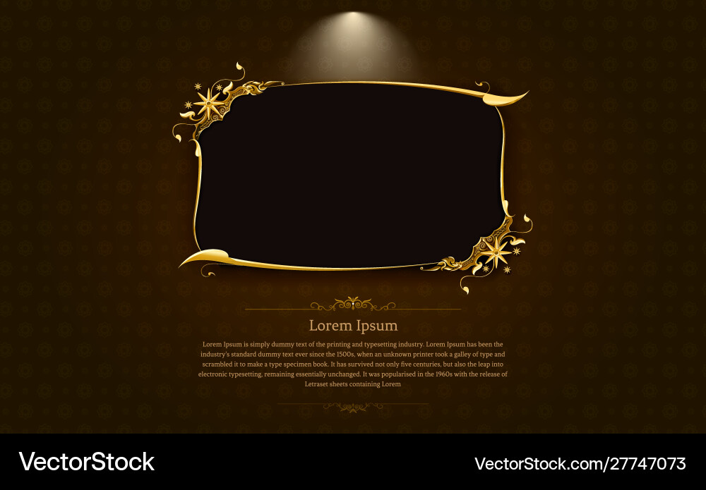 Frame border picture gold thai art 1 Royalty Free Vector