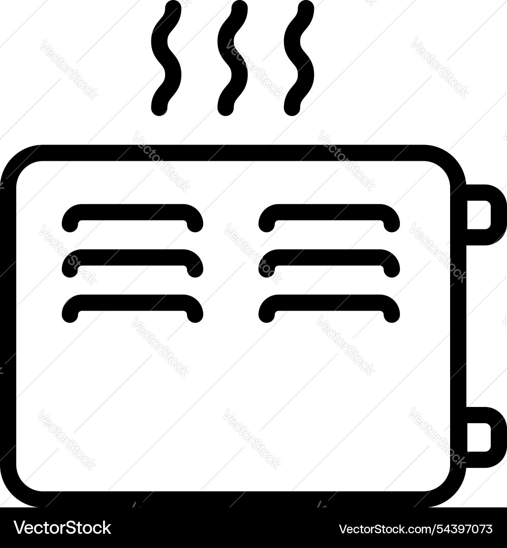 Radiator icon home heating hvac system Royalty Free Vector