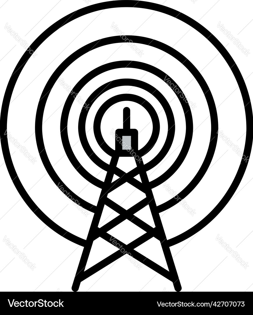 Radio antenna icon Royalty Free Vector Image - VectorStock