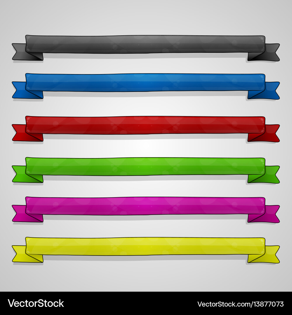 Ribbon banner set Royalty Free Vector Image - VectorStock