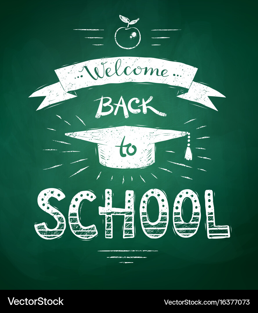 Welcome back to school poster Royalty Free Vector Image