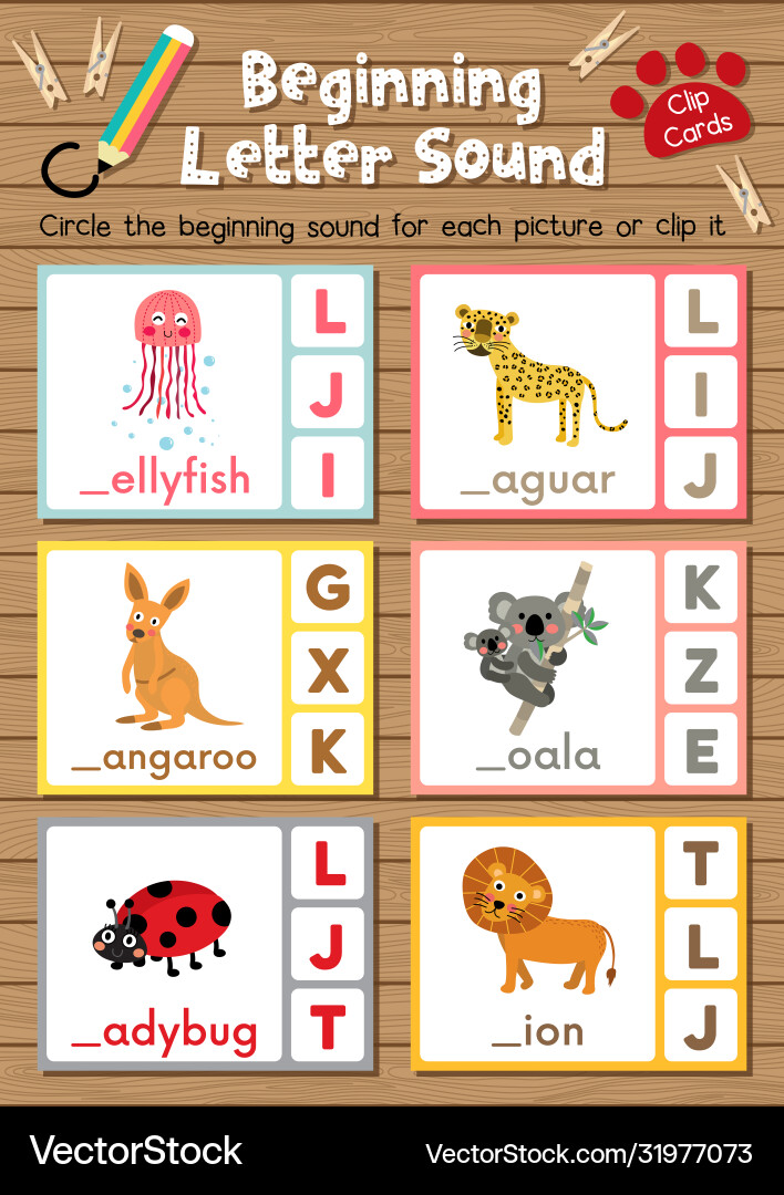 Worksheet matching vocabulary jkl Royalty Free Vector Image