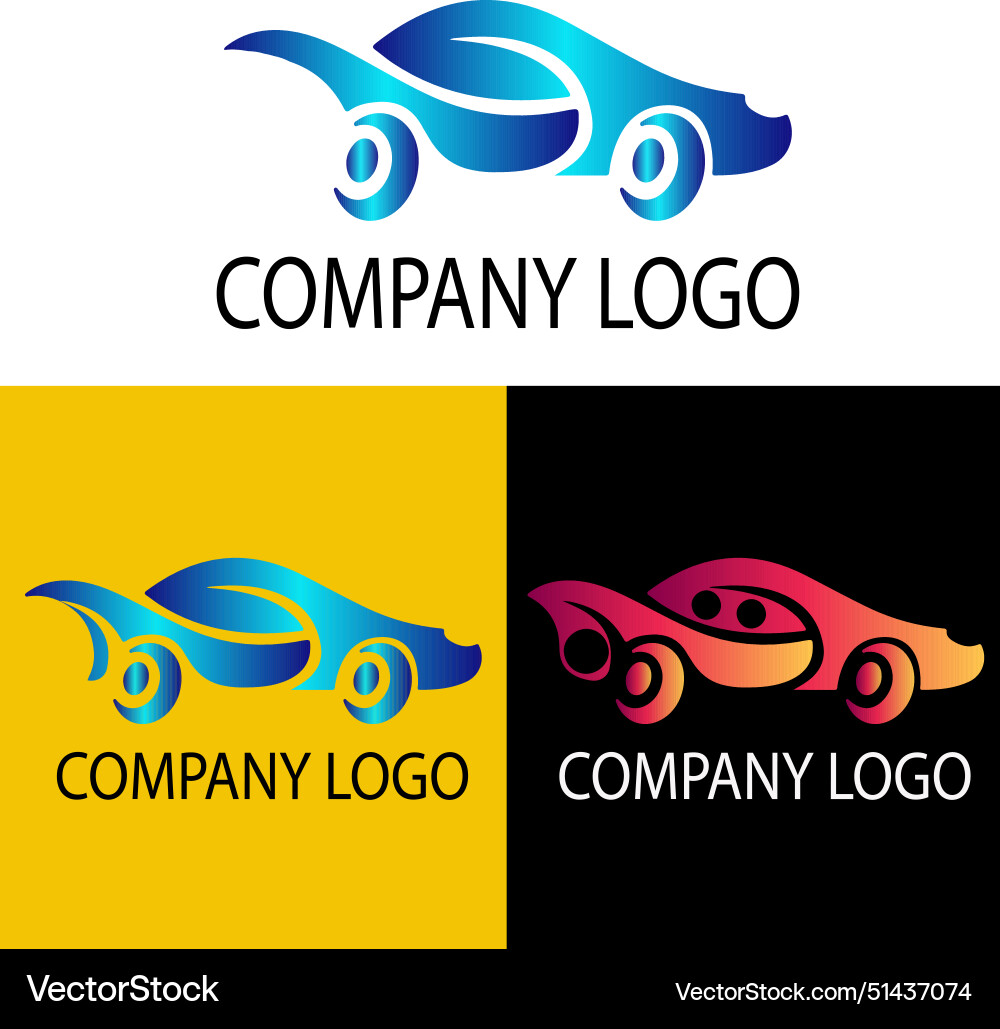 Abstract automotive car logo design Royalty Free Vector