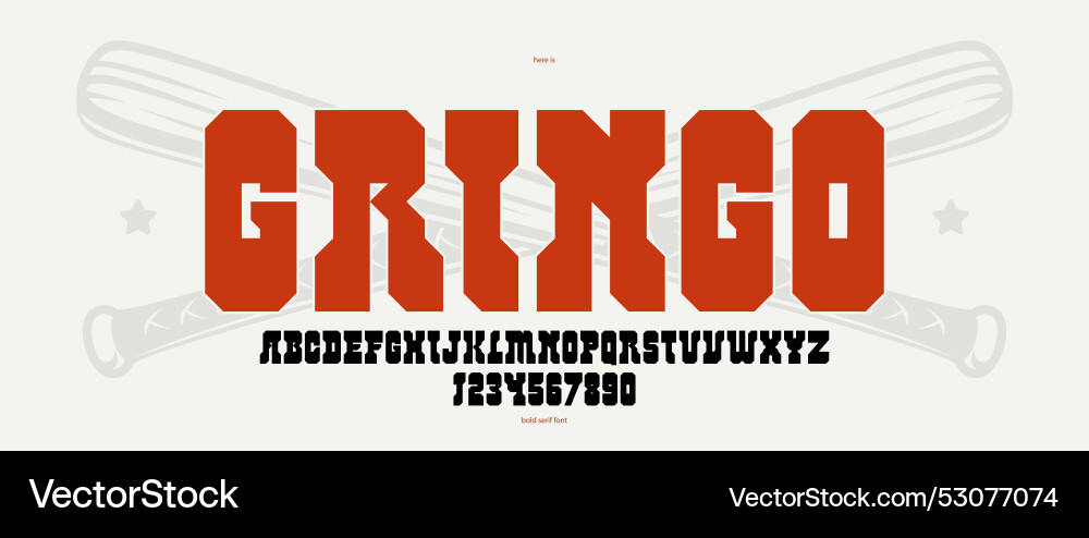 Bold massive geometric font for logo creation Vector Image