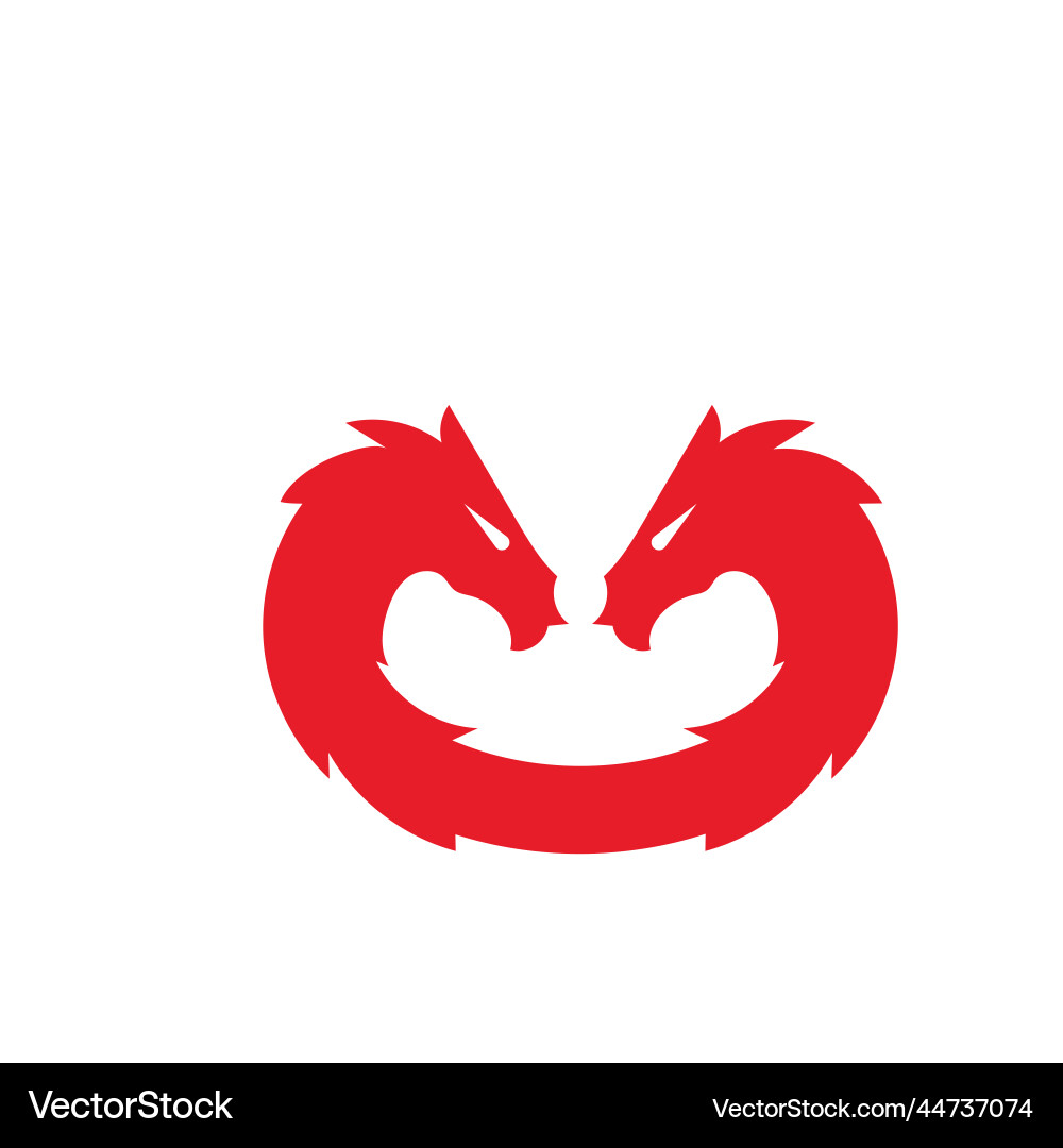 Dragon head icon template Royalty Free Vector Image