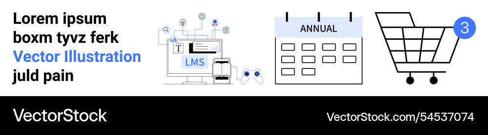 E-learning platform subscription plan Royalty Free Vector