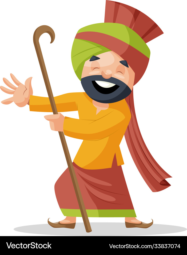 Punjabi man Royalty Free Vector Image - VectorStock