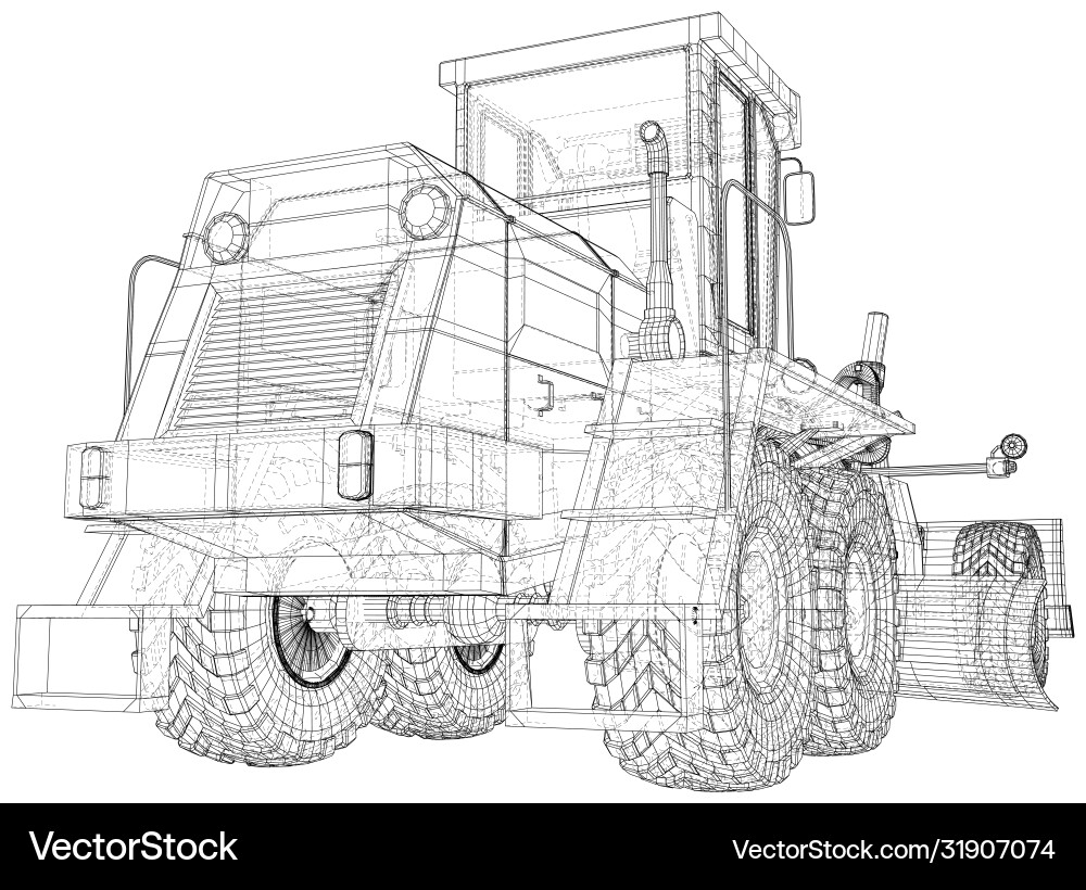 Road grader heavy equipment Royalty Free Vector Image